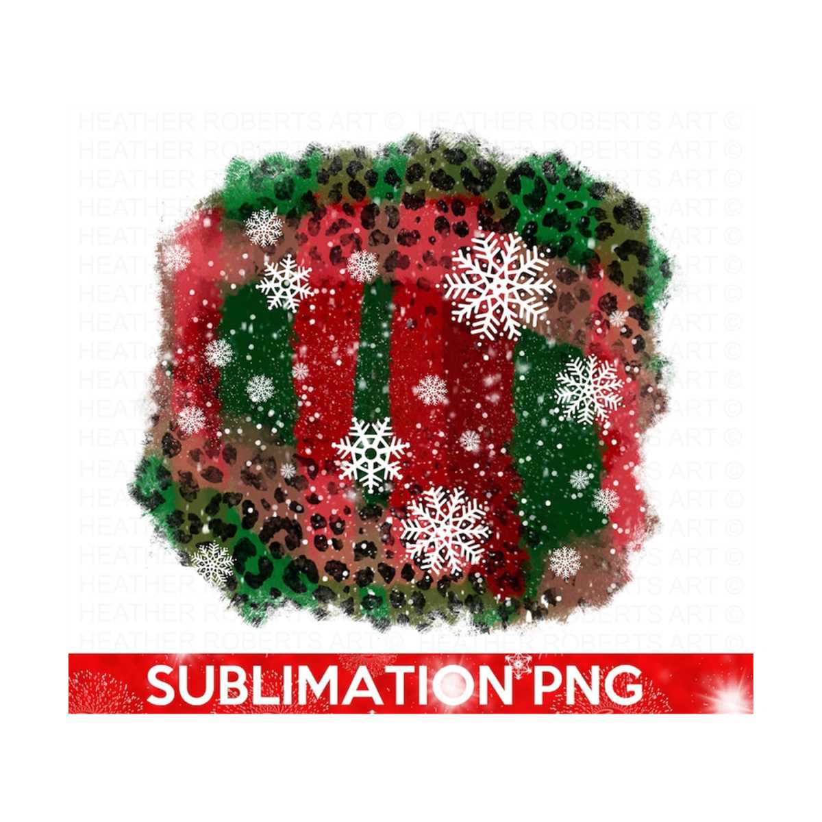 Christmas Leopard Sublimation PNG Background, Snowflakes Bru | Inspire ...