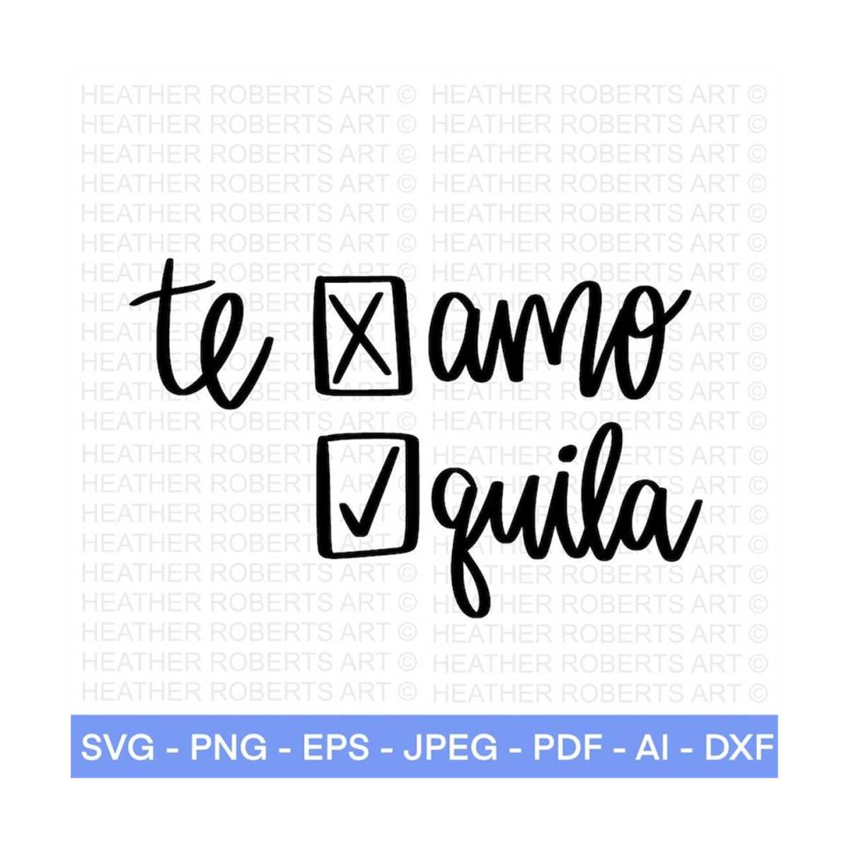 Te Amo Tequila SVG, Te Amo or Tequila Check Box SVG, Tequila | Inspire ...