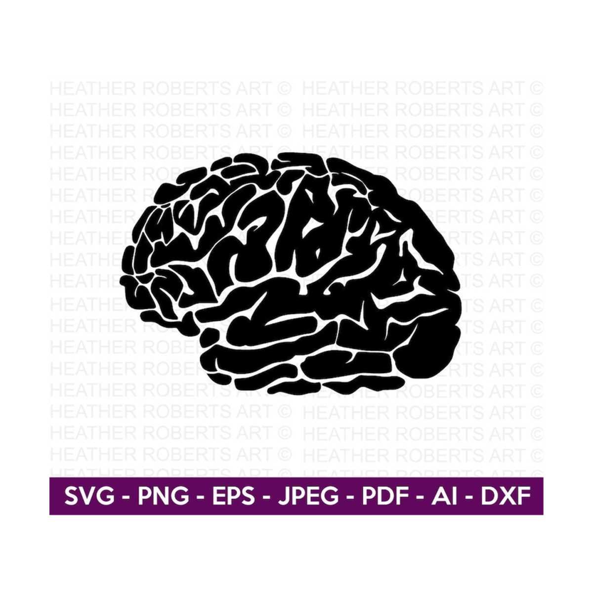Brain Svg, Brain Clipart, Human Brain Svg, Mind Svg, Anatomy | Inspire ...