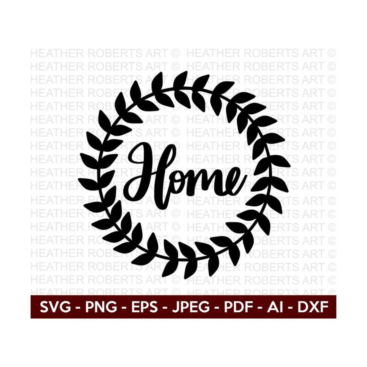 Home Frame Svg, Wreath Svg, Home Decoration Svg, Home Decor | Inspire ...