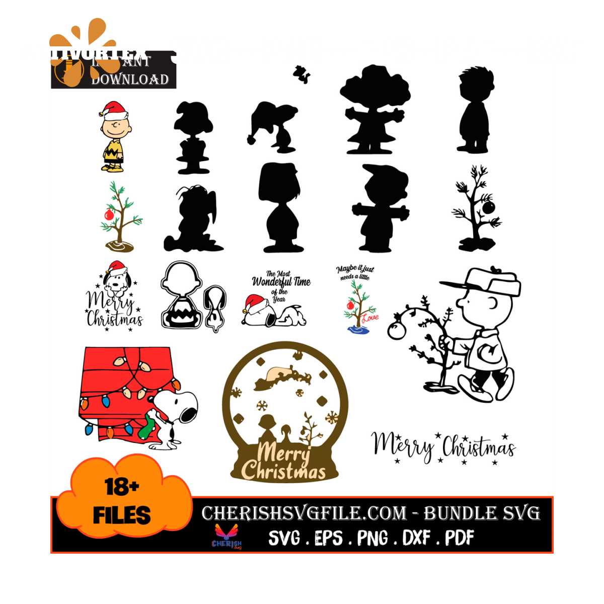 Charlie Brown And Snoopy Dog Bundle Svg, Christmas Snoopy Sv | Inspire ...
