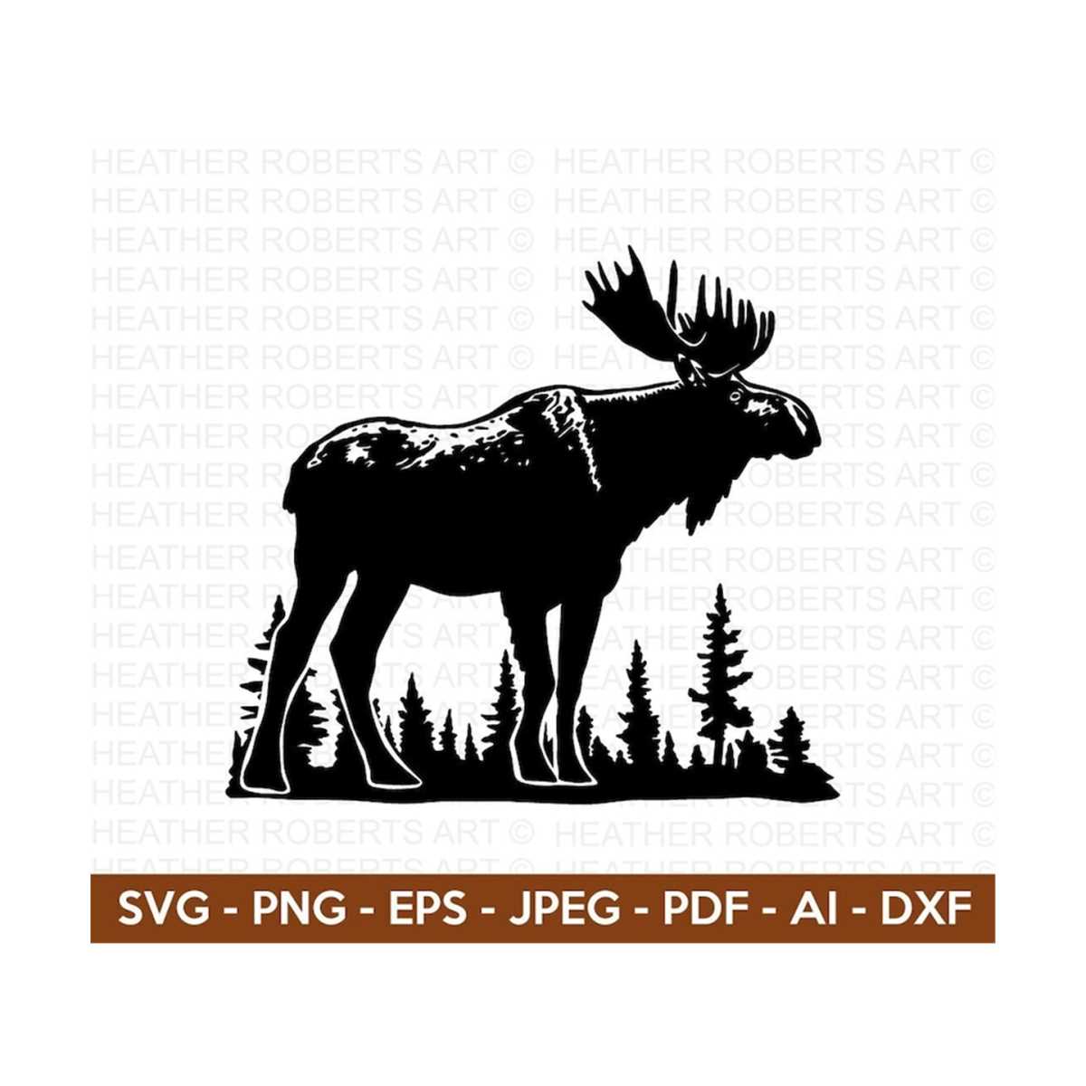 Moose SVG, Nature Moose svg, Baby Moose svg, Animals svg, Mo - Inspire ...