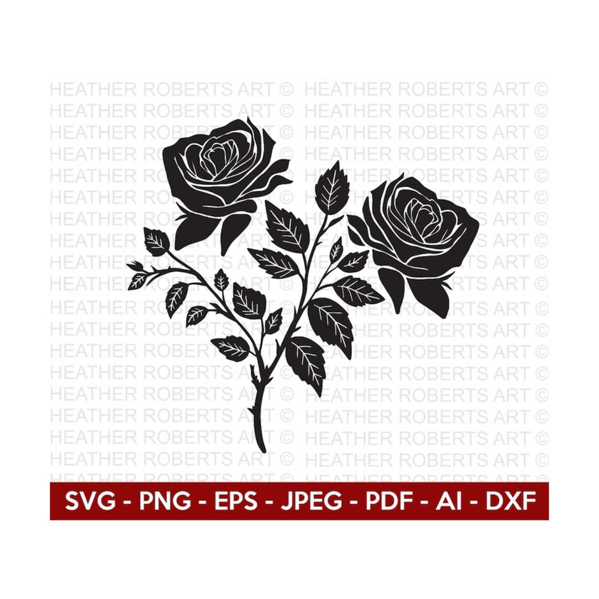 Rose Flower SVG, Floral Decoration SVG, Rose svg, Flowers SV | Inspire ...