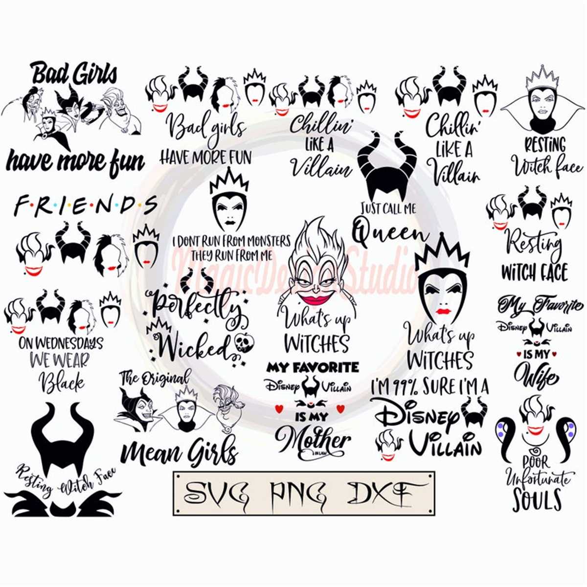 Villains Bundle SVG, Villains svg, Villains cut file, File S - Inspire ...