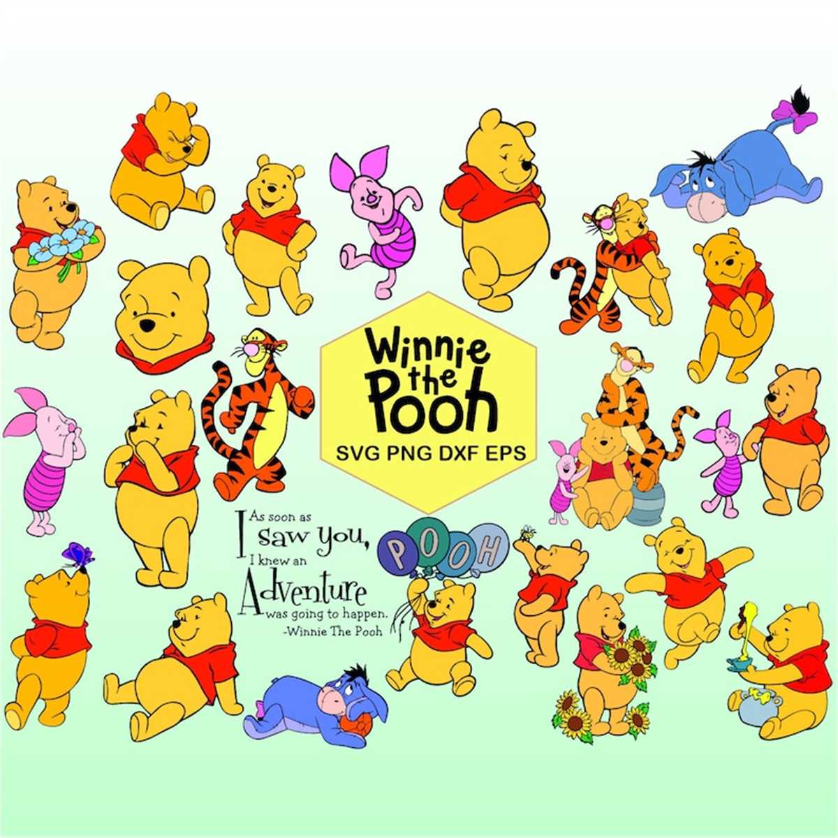 Winnie ThePooh SVG DisneySvg Pooh Bear Svg Winnie Svg Clipar - Inspire ...
