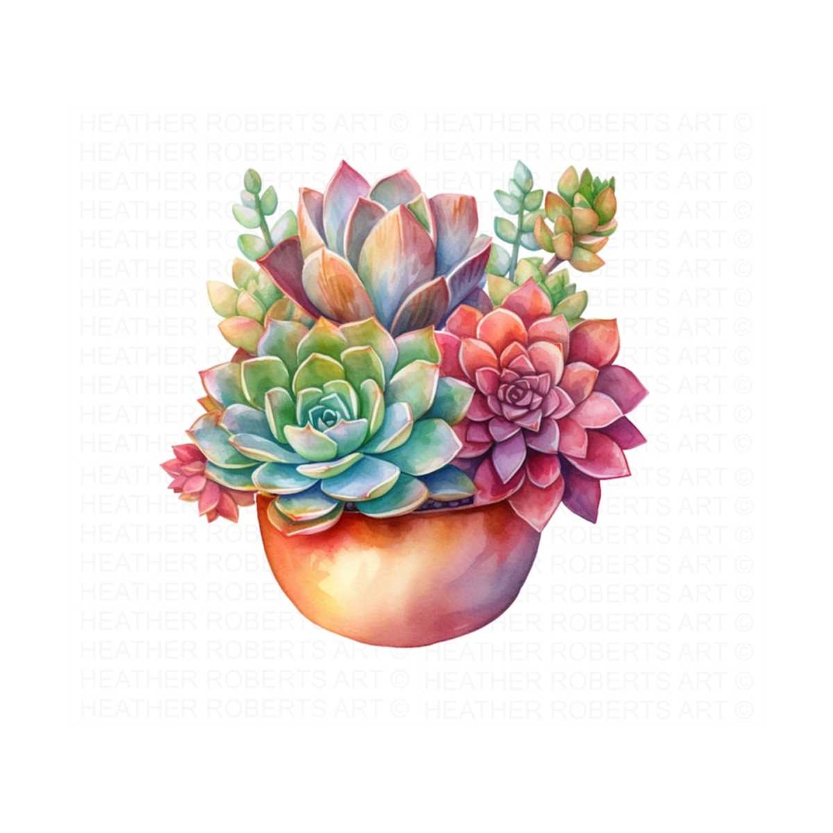 Watercolor Succulents Clipart, Succulents PNG, Cactus Clip A - Inspire ...