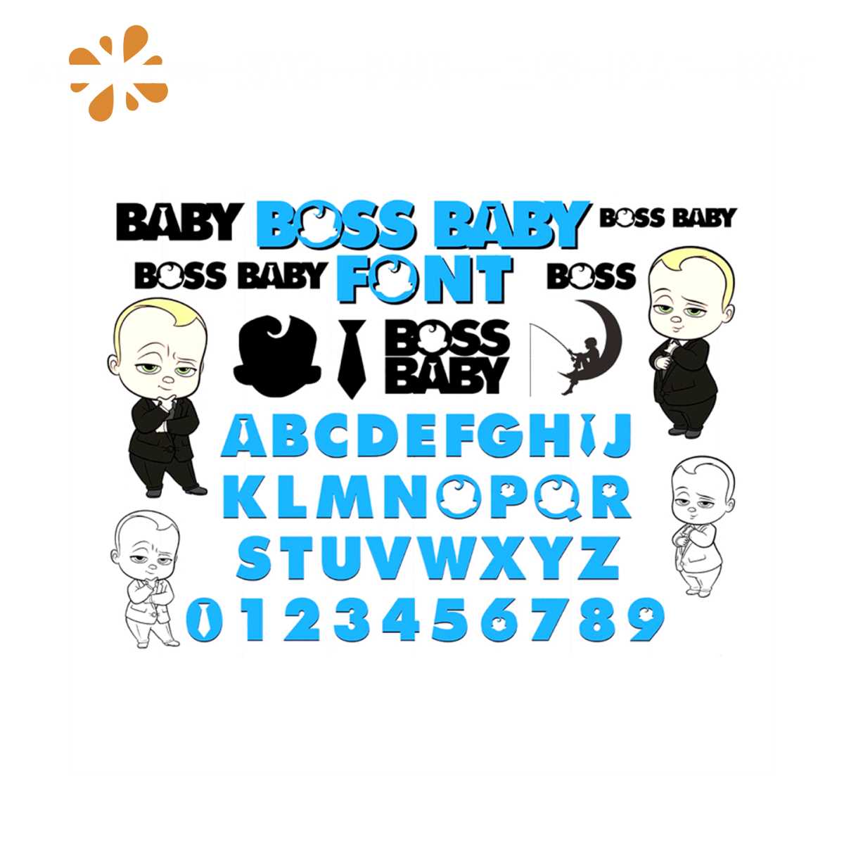 Boss Baby, OTF TTF svg, font Boss Baby, alphabet, bundle fil | Inspire ...