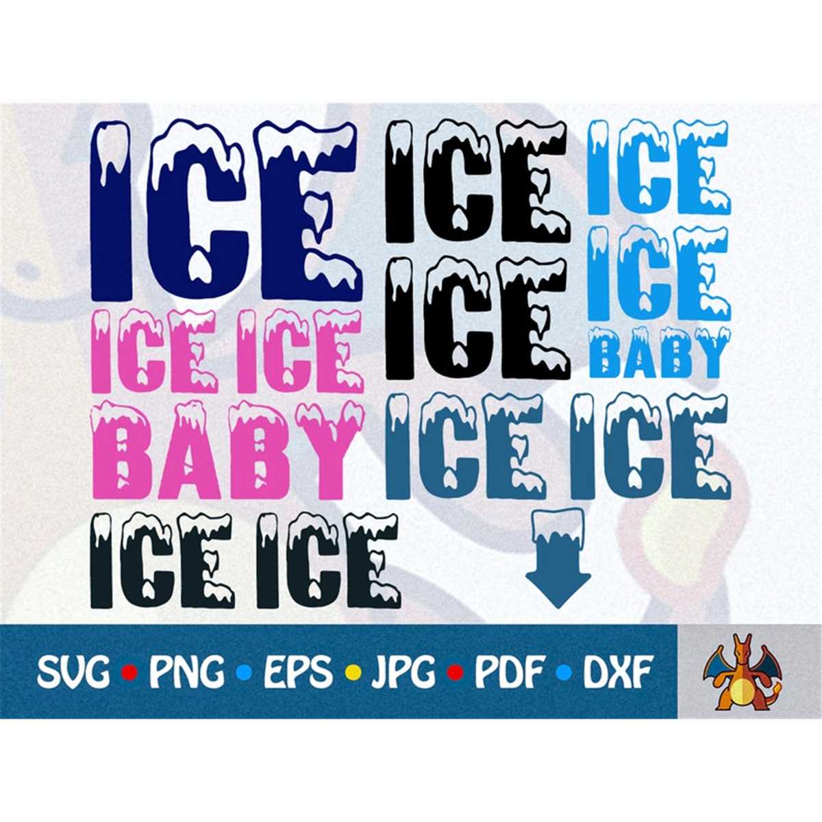 6 Different ICE Design SVG Bundle (Changeable Color) ICE Ice | Inspire ...