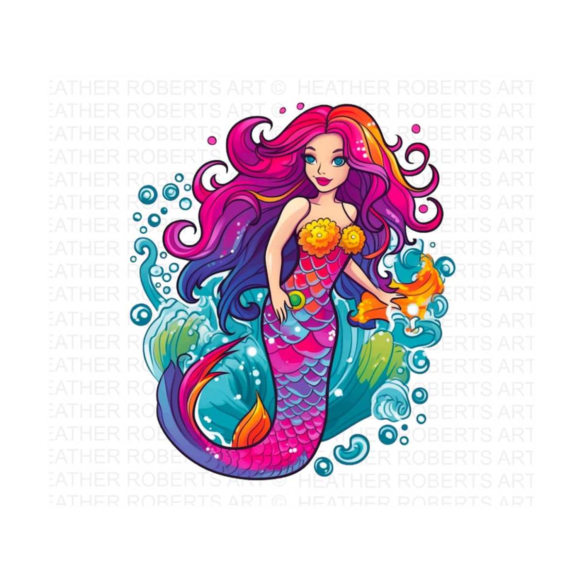 Mermaid Sublimation Clipart, Mermaid PNG, Cute Mermaid PNG, - Inspire ...