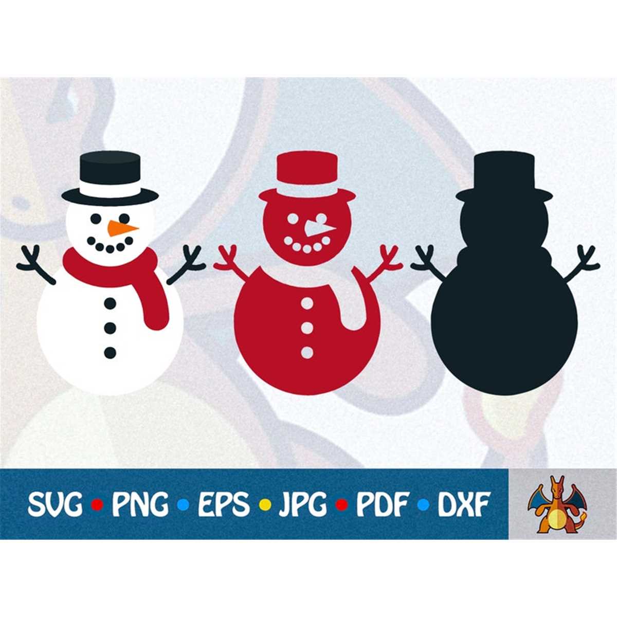 Christmas Snowman SVG Snowman Cut Files Snowman Silhouette C | Inspire ...