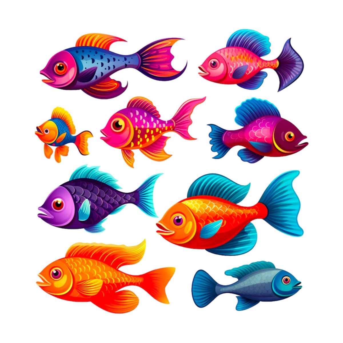 Fish Clipart Set, Fish PNG, Fish Clipart, Sea Creatures Clip | Inspire ...