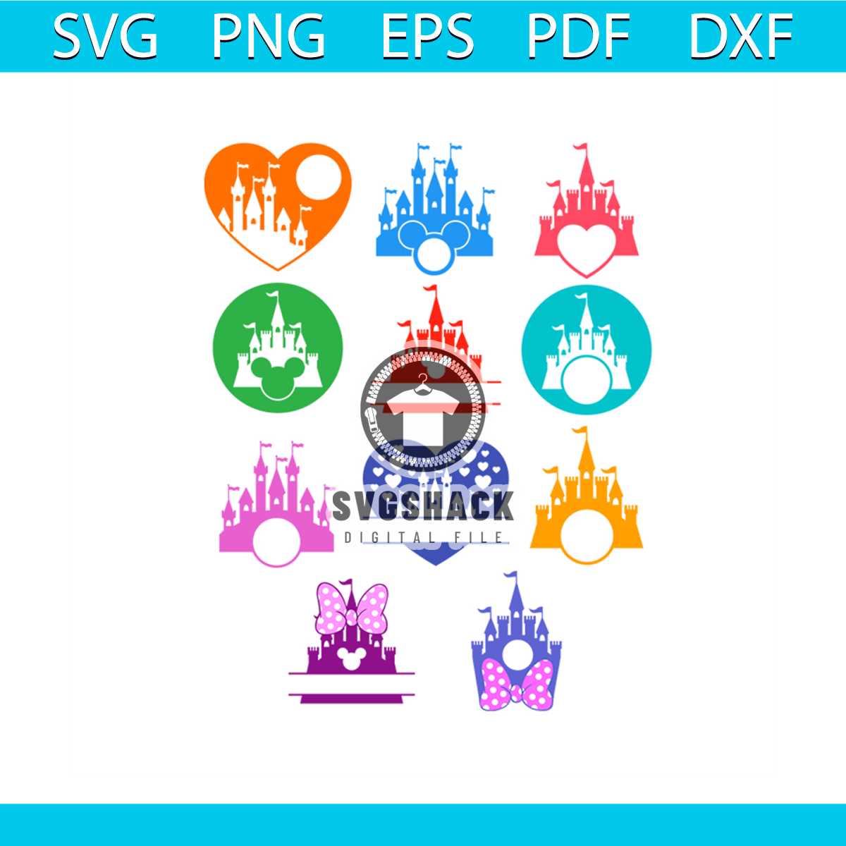 Disney Castle Bundle Svg, Disney Svg, Disney Castle Svg, Cas | Inspire ...