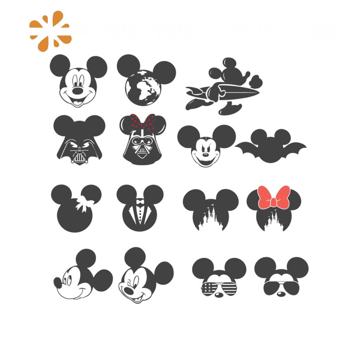 Mickey Mouse Bundle Svg, Disney Svg, Mickey Svg, Mickey Head | Inspire ...