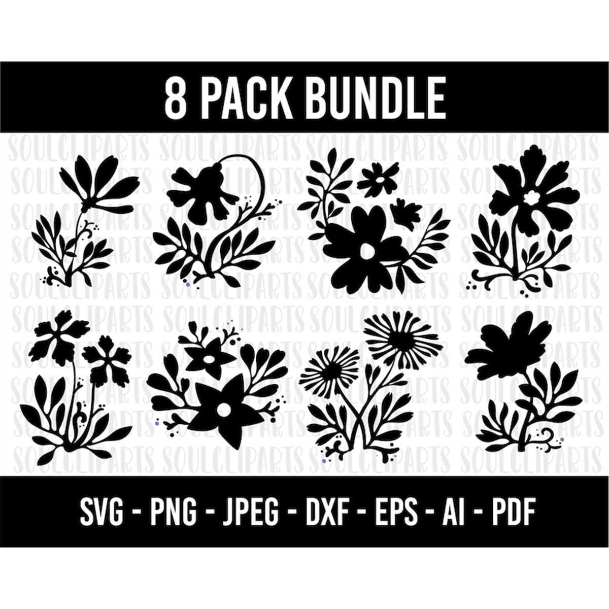 COD880- Flowers LineArt Svg Bundle/Flower Bouquets Svg/Line | Inspire ...