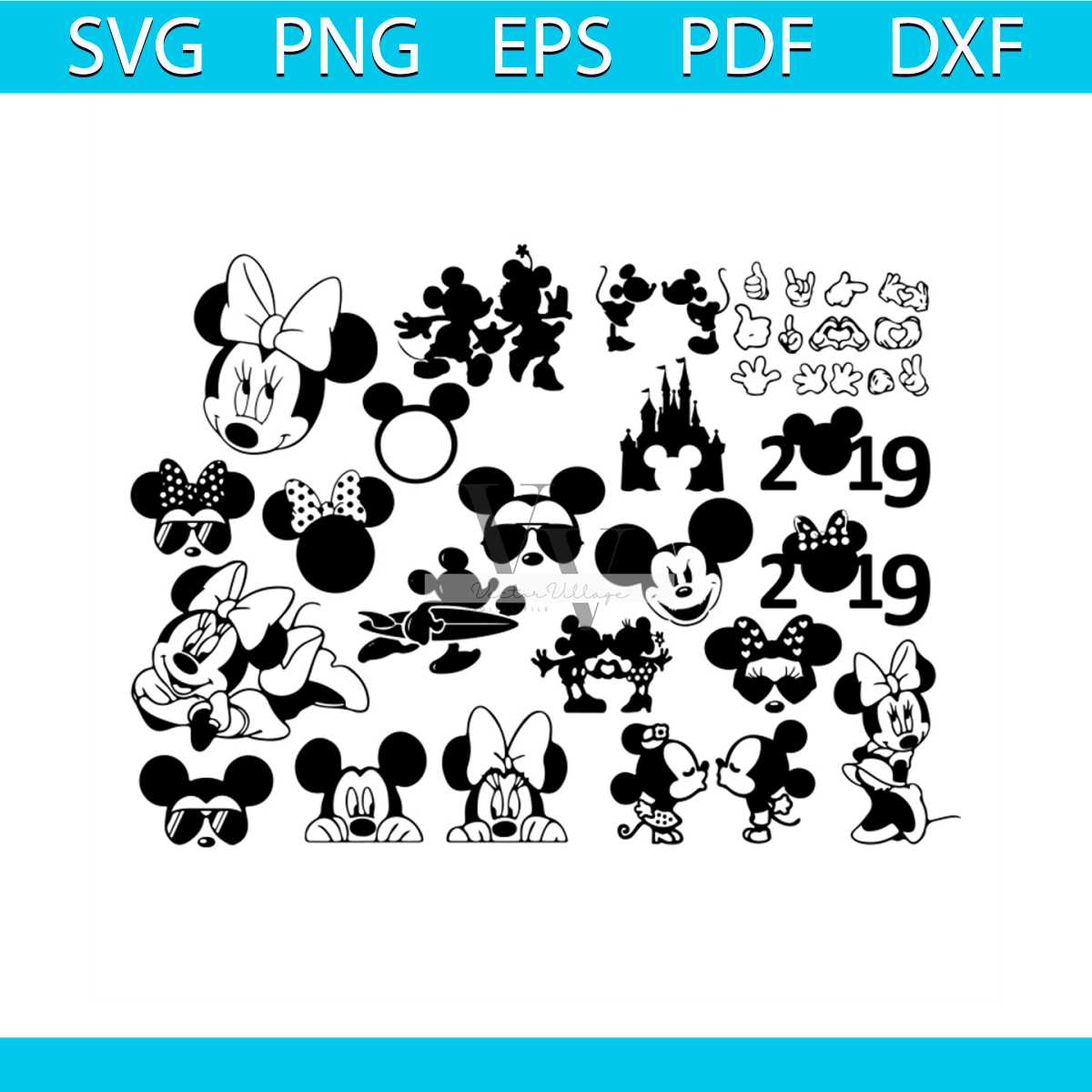 Mickey bundle svg, Disney svg, Mickey Mouse Svg, Minnie Mous - Inspire ...