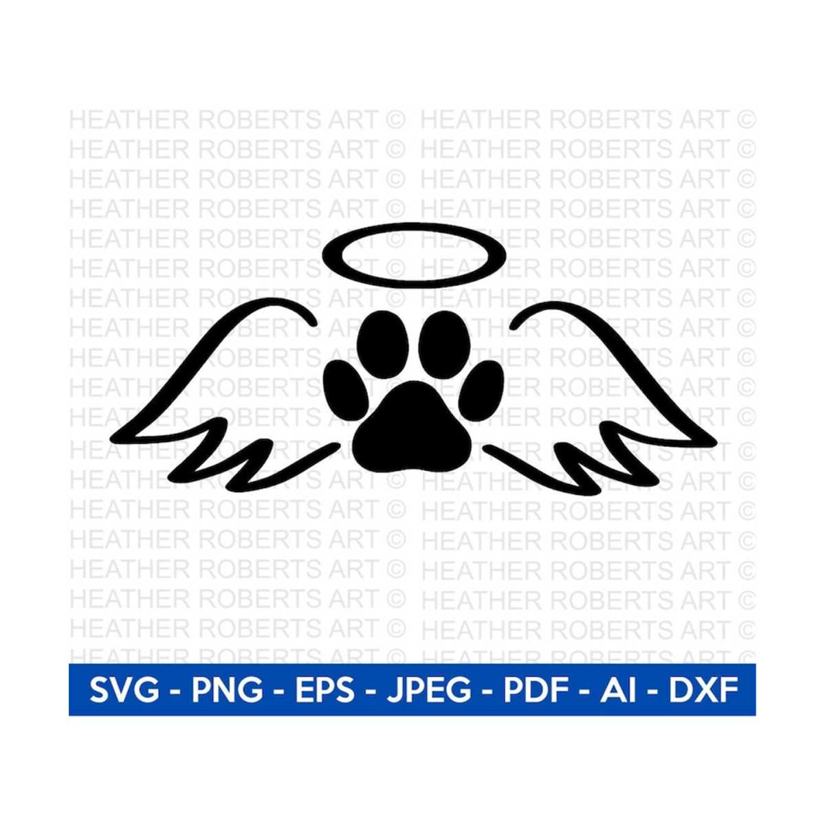 Dog Angel Wings SVG, Dog Svg, Paw Svg, Dog Lover Svg, Angel | Inspire ...