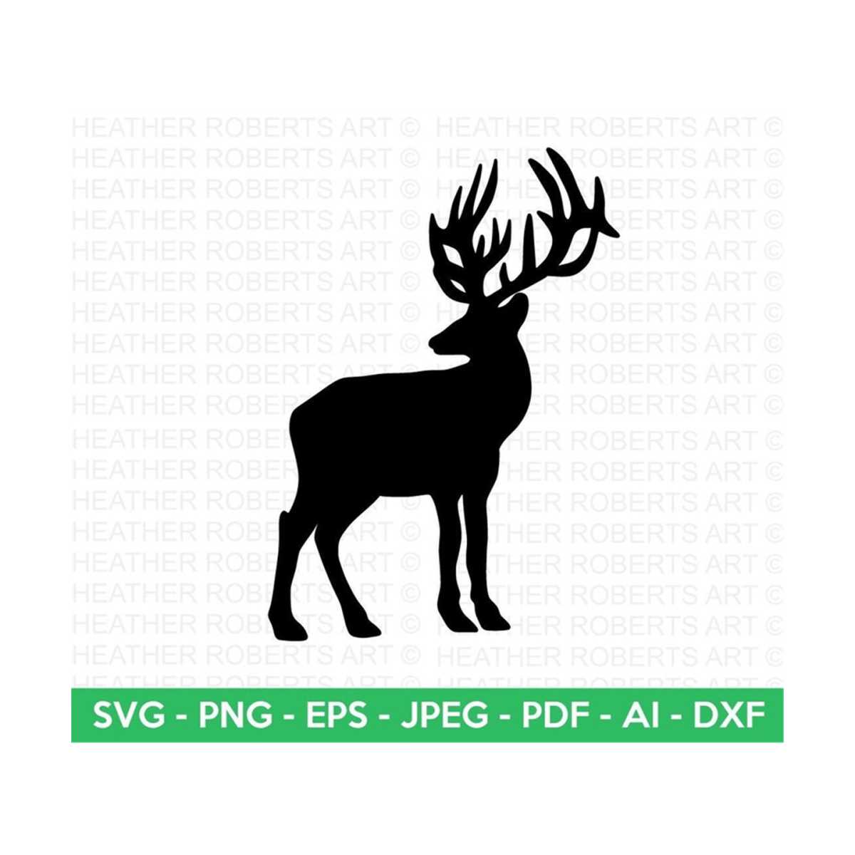Deer Silhouette Svg, Deer SVG, Deer Silhouette, Buck SVG, An | Inspire ...