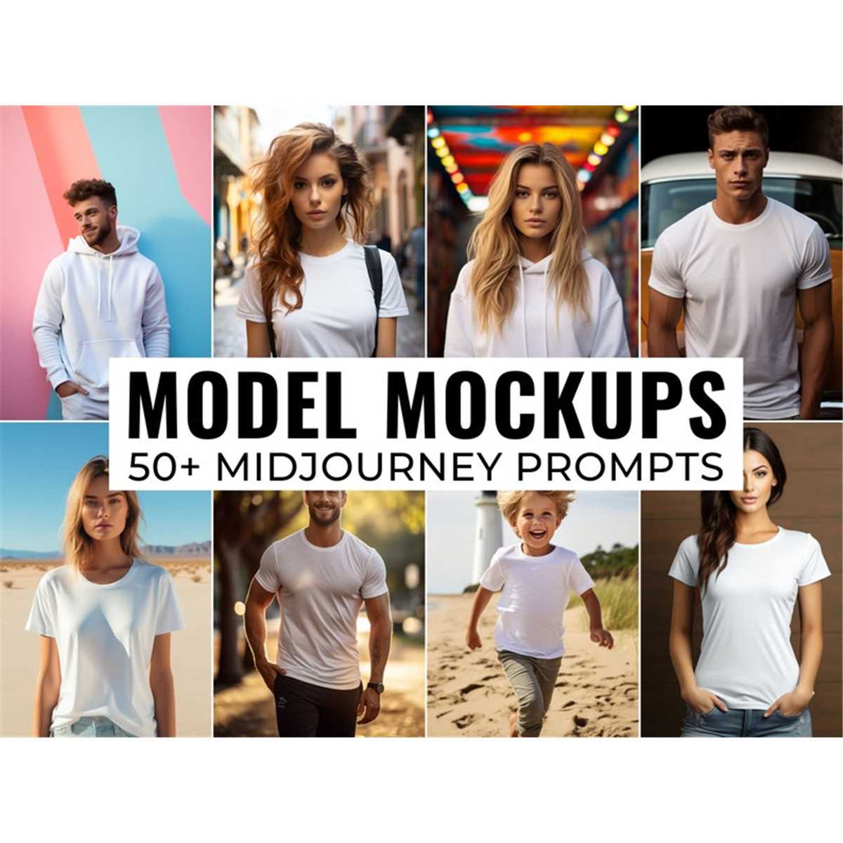 50 T-shirt Models Mockup Prompts, AI Art, Midjourney Prompt, | Inspire ...