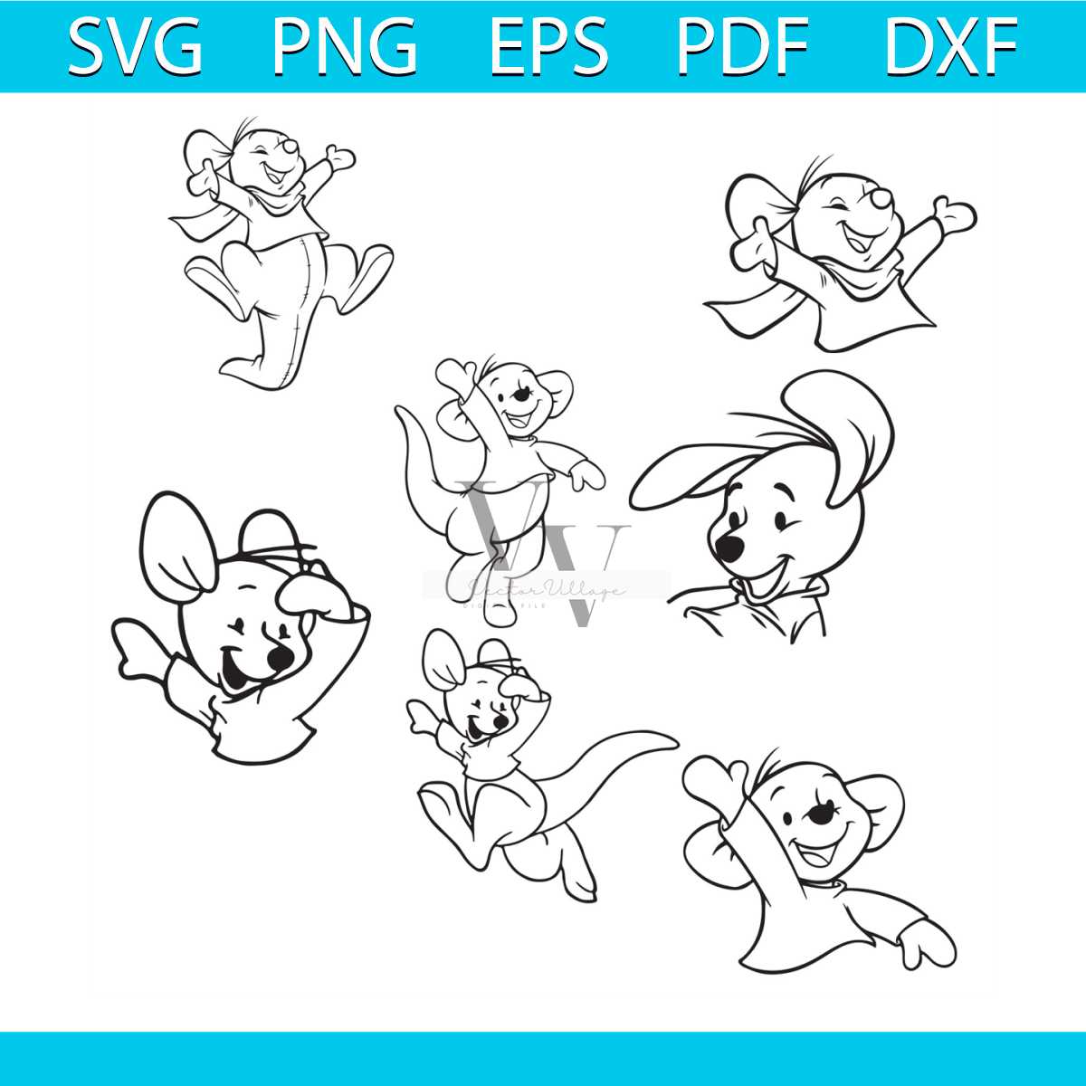 Disney Roo Bundle Svg, Disney Svg, Roo Svg, Mouse Svg, Winni | Inspire ...