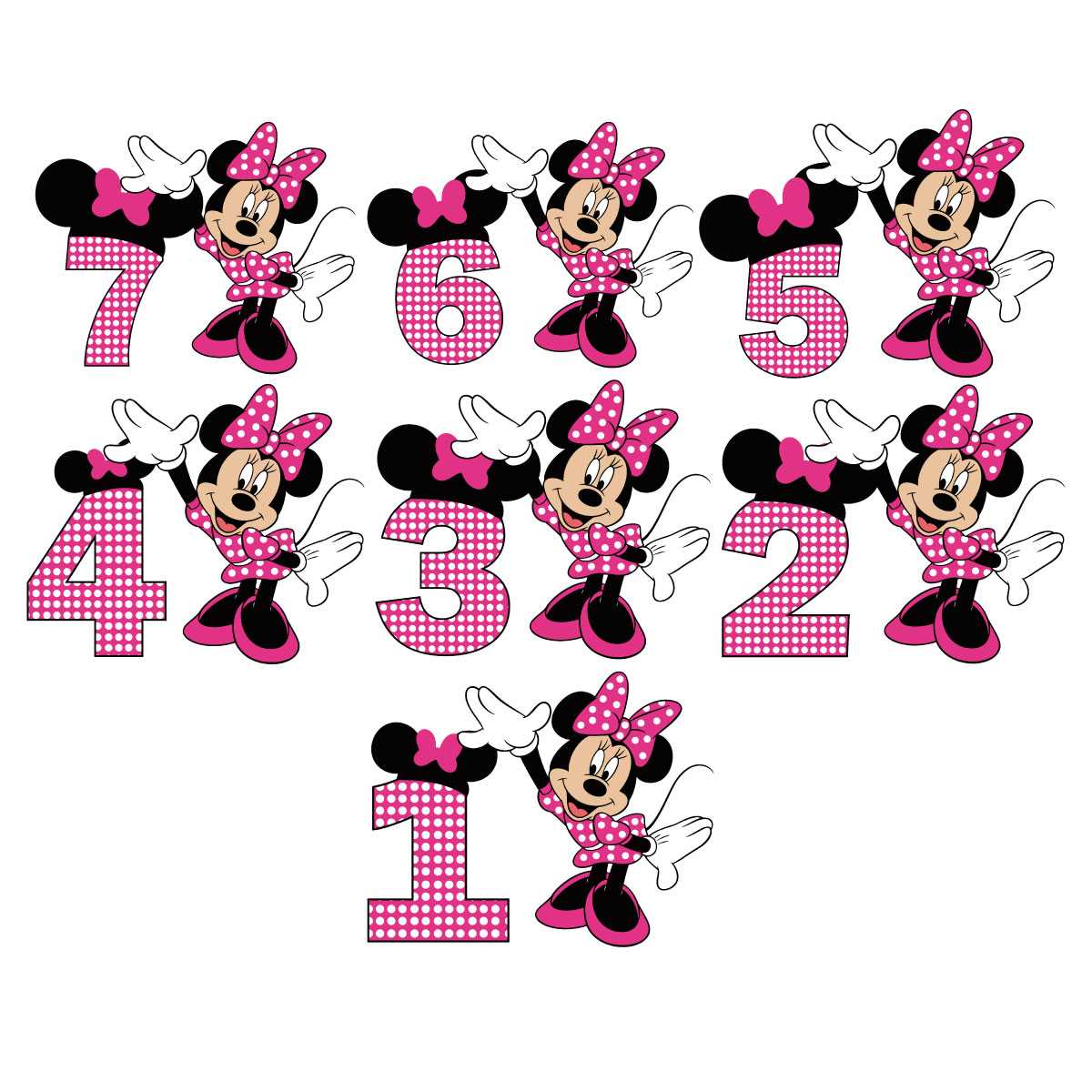 Happy Birthday Family Minnie Mouse Bundle SVG, , | Inspire Uplift