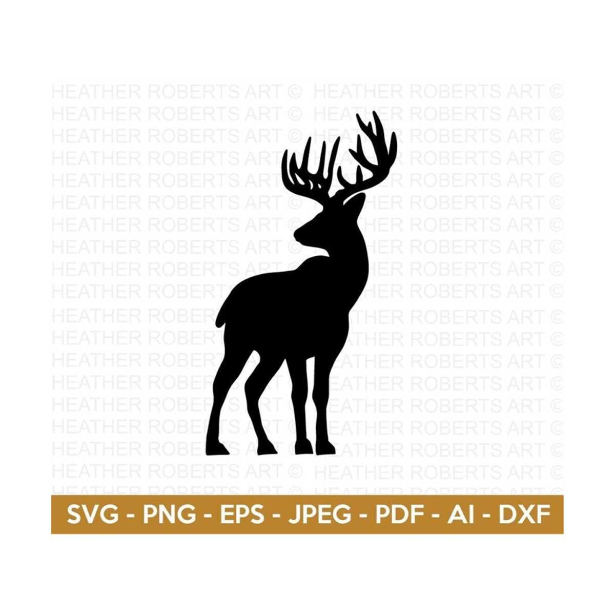 Deer Silhouette Svg, Deer SVG, Deer Silhouette, Buck SVG, An | Inspire ...