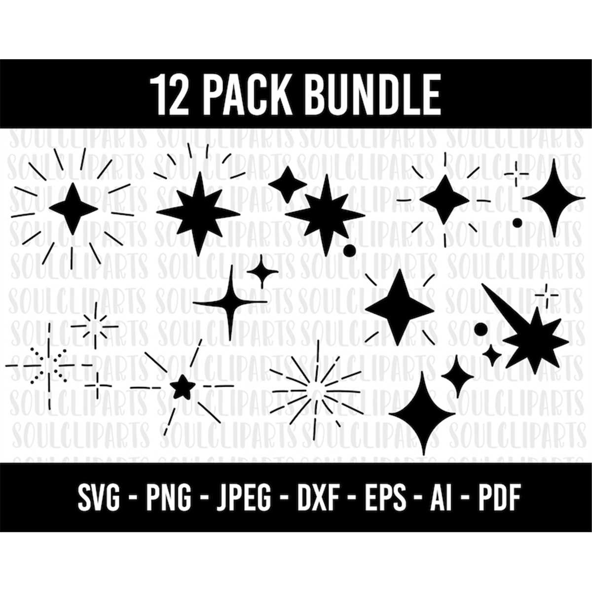 COD358-Sparkles Bundle svg, Sparkle svg, Stars svg, Sparkle | Inspire ...