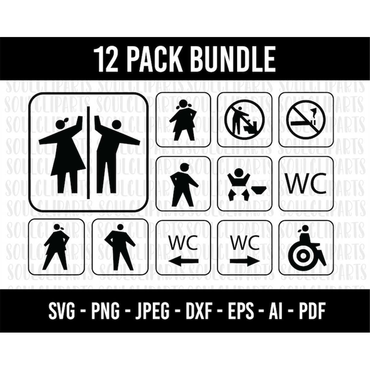 COD778- Bathroom Svg, Restroom Symbol svg, restroom sign svg - Inspire ...