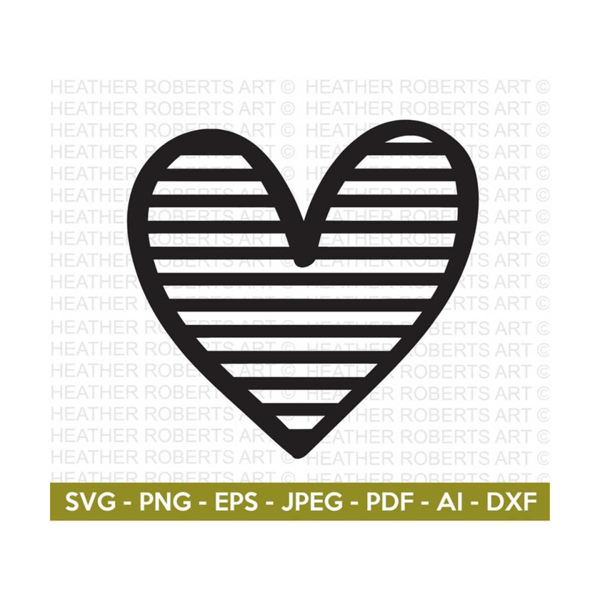Horizontal Pattern Heart Svg, Heart SVG, Hand-drawn Heart sv - Inspire ...
