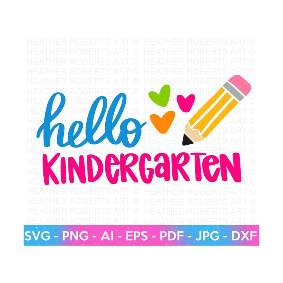 Hello Kindergarten SVG, Kindergarten SVG, Back to School SVG | Inspire ...