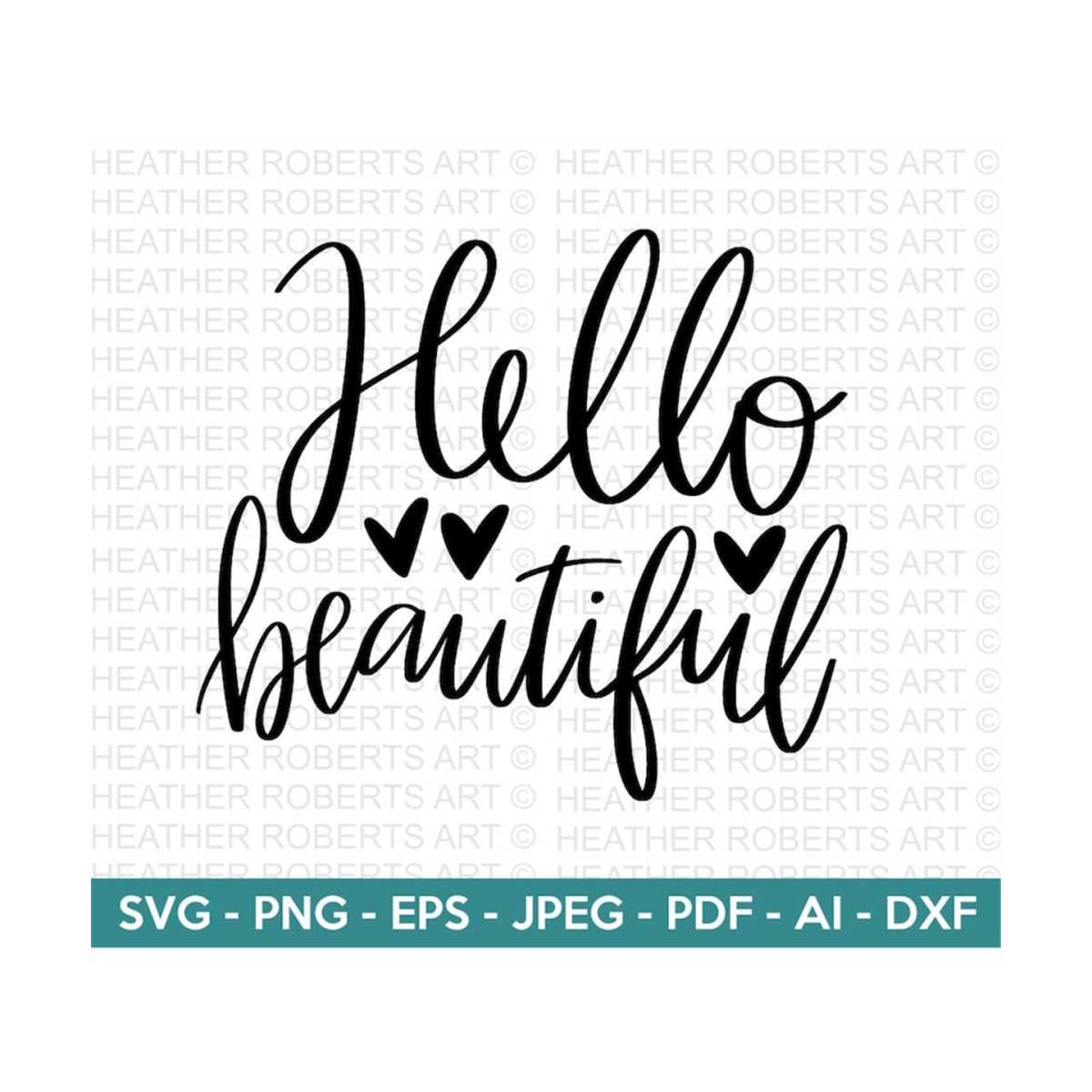 Hello Beautiful SVG, Self Love SVG, Self Care, Positive quot | Inspire ...