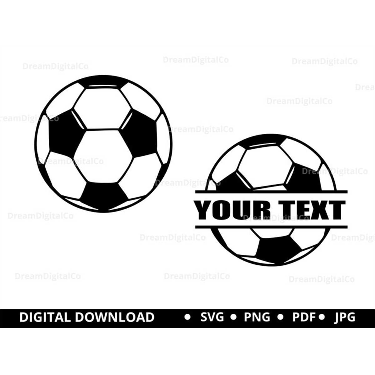 Soccer Ball SVG, Soccer Svg, Soccer Ball Split Monogram, Nam | Inspire ...