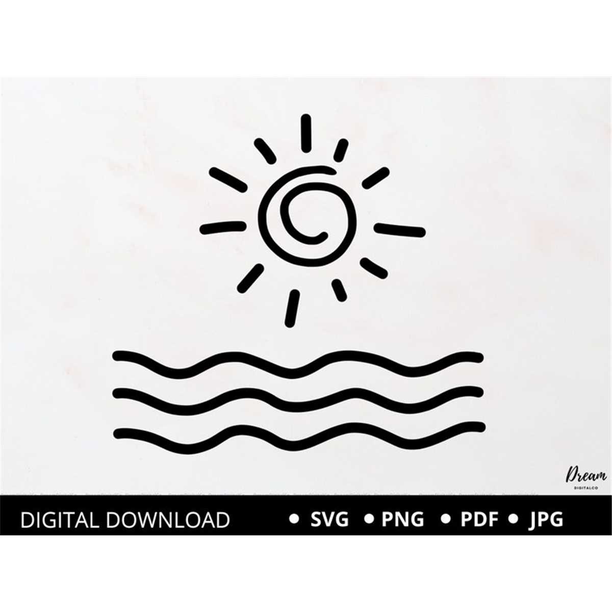 Sunshine Svg, Ocean Svg, Wave Svg, Sunrise Svg, Hello Summer | Inspire ...