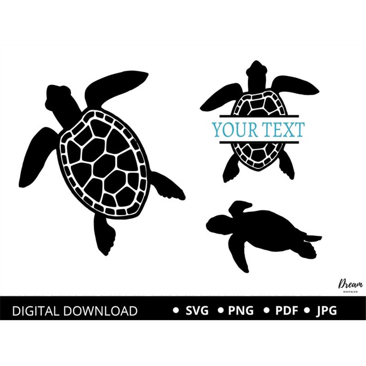 Turtle SVG, Tropical Tortoise Svg, Sea Turtle Svg, Swimming - Inspire ...