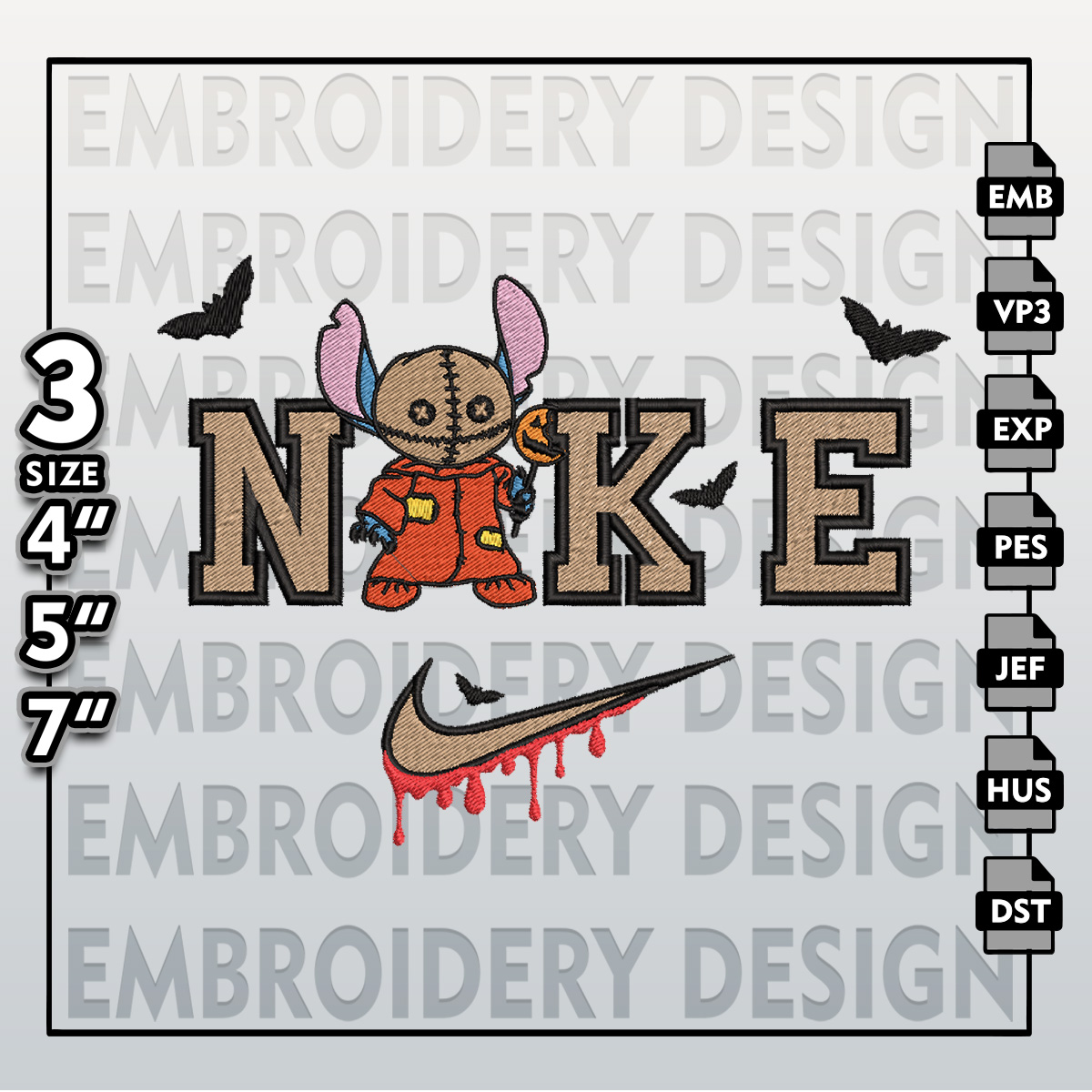 Halloween Horror Character, Halloween Embroidery Files, Nike | Inspire ...