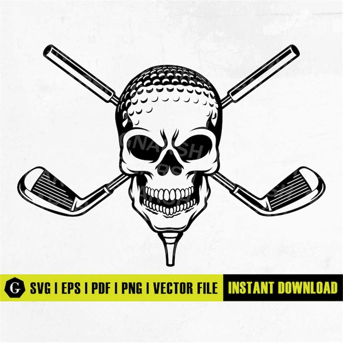 Golf Skull Svg | Golf Logo Svg | Skull Svg | Golf Svg | Golf | Inspire ...