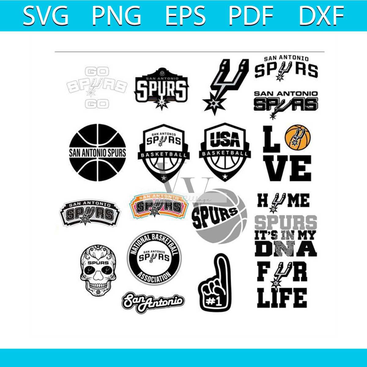 Spurs Logo Team Svg,Sport Svg, Sport Basketball Team Svg, Sp | Inspire ...
