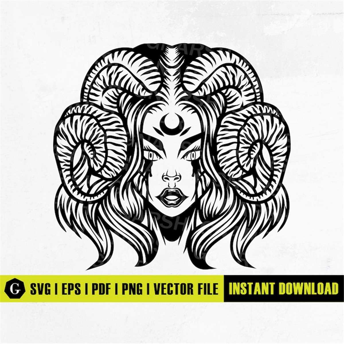 Demon Girl Svg | Devil Girl Sticker | Devil Svg | Devil Horn | Inspire ...