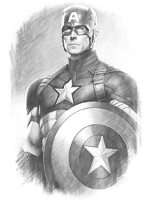 Portrait of Captain America | Inspire Uplift