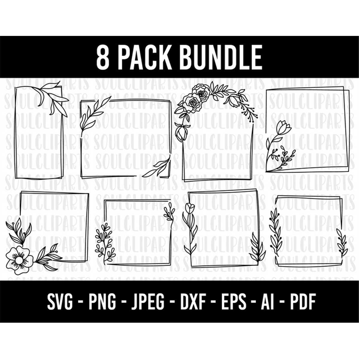 COD160-Wreath SVG Bundle/ FRAME Svg bundle/floral wreath Svg | Inspire ...