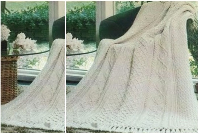 Digital | Vintage Knitting Pattern Afghan Fisherman Aran Isl | Inspire ...