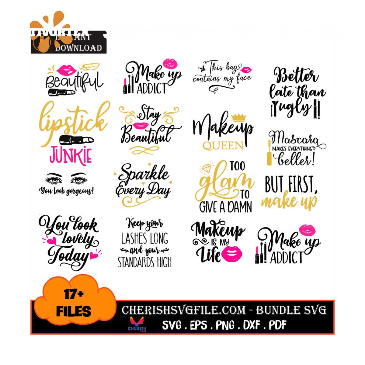 Makeup Addict Svg, 17 Files Makeup Addict Svg | Inspire Uplift