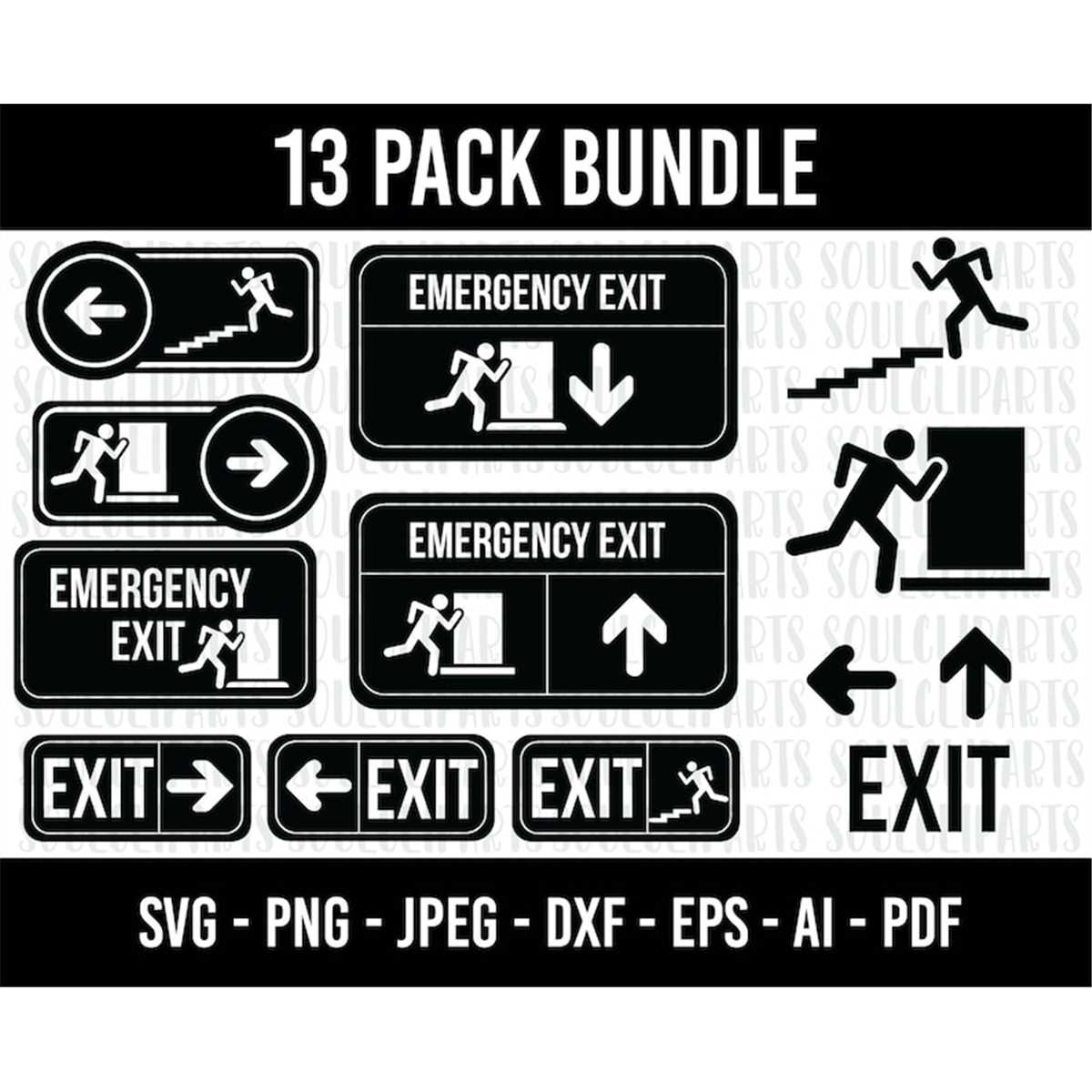 COD901- Exit sign Svg, Exit svg, exit sign clipart, Exit Sym - Inspire ...