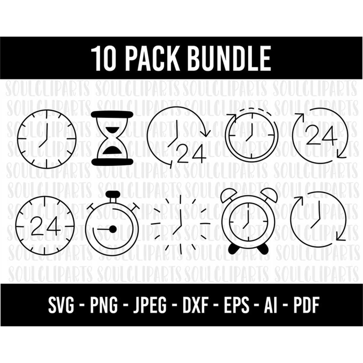 COD480-Clock Face Svg, Clock Svg, Clock face clipart Bundle | Inspire ...