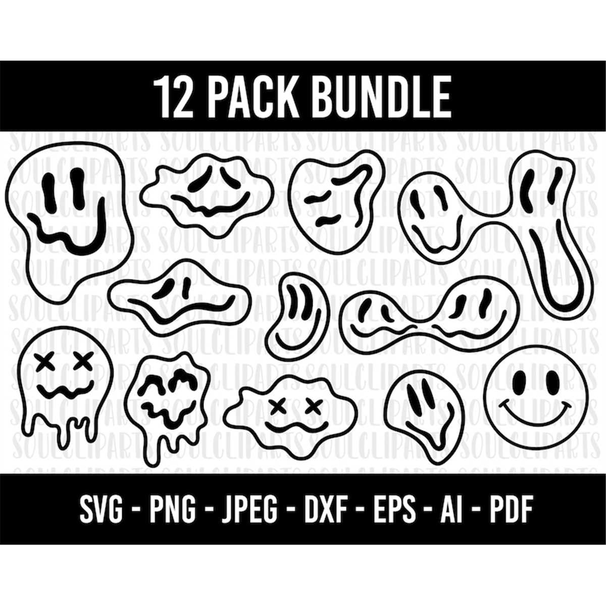 COD09-Melted Face SVG Bundle/Melted Face Shirt/Groovy Face S | Inspire ...