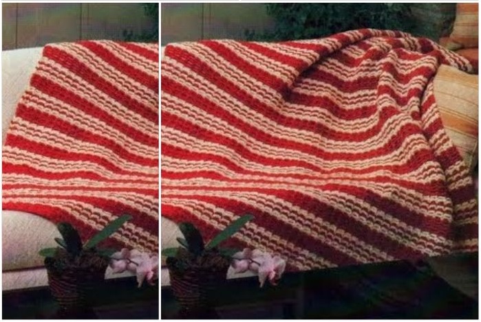 Digital | Vintage Crochet Pattern Afghan Colorado Stripes | | Inspire ...