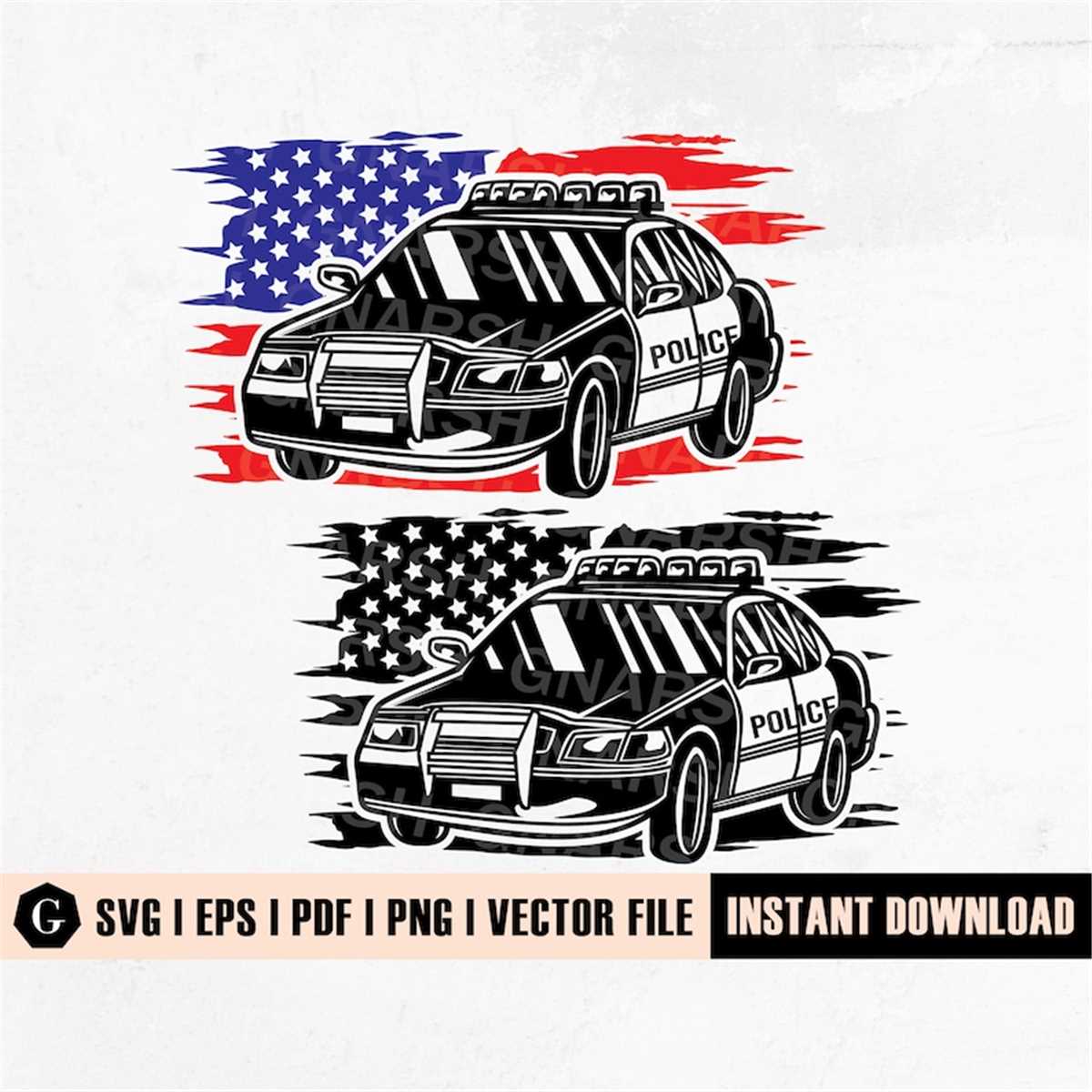 US Police Car Svg | Police Car Clipart | Police Patrol Svg | - Inspire ...