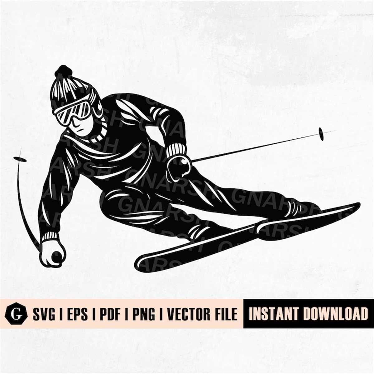Skiing SVG | Skier Svg | American Snow Skier SVG | Winter Sp | Inspire ...