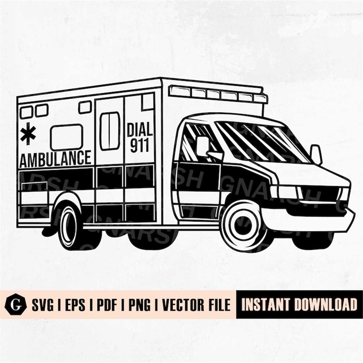 Ambulance Clipart Svg File | Rescue Svg | Rescue Truck Svg | | Inspire ...