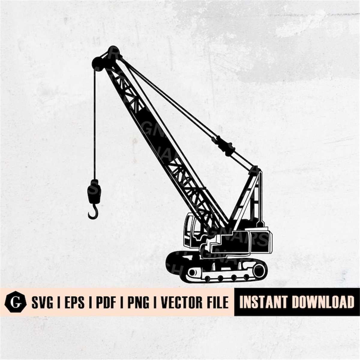 Crane Svg File | Crane clipart | Crane bundle | Construction | Inspire ...