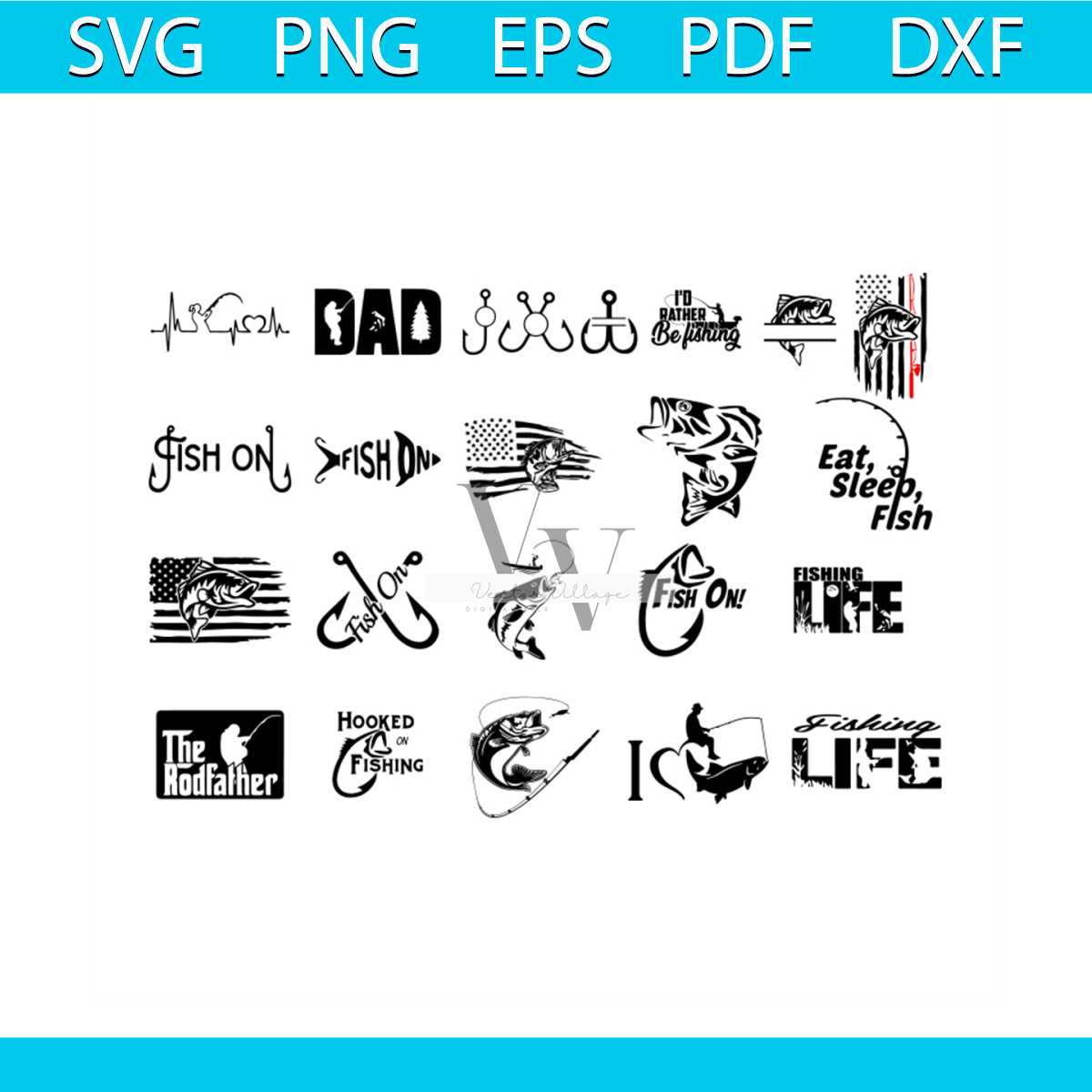 Bass Fishing SVG Bundle, angling angler fish, fishing monogr - Inspire ...